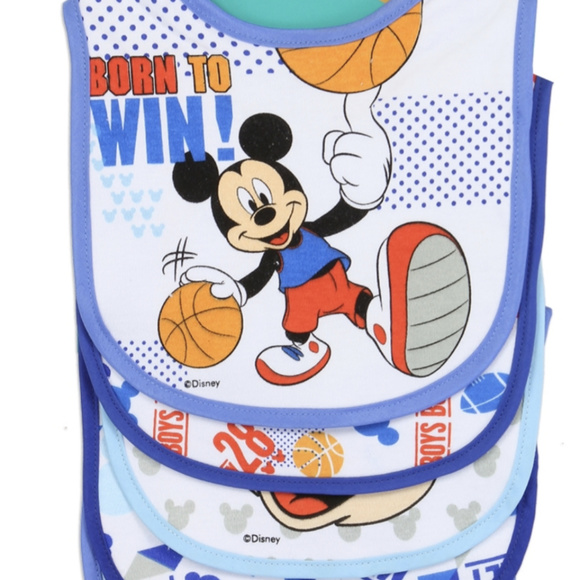 Disney | Accessories | Mickey Mouse 5pack Baby Bibs | Poshmark
